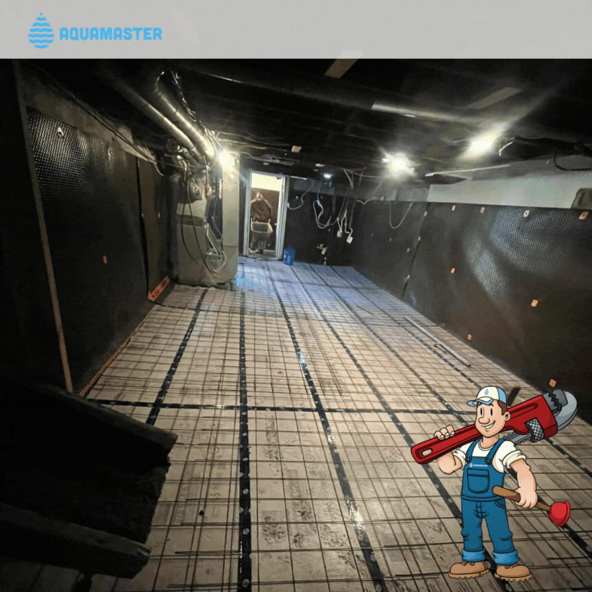 Basement Waterproofing Midland // Aquamaster
